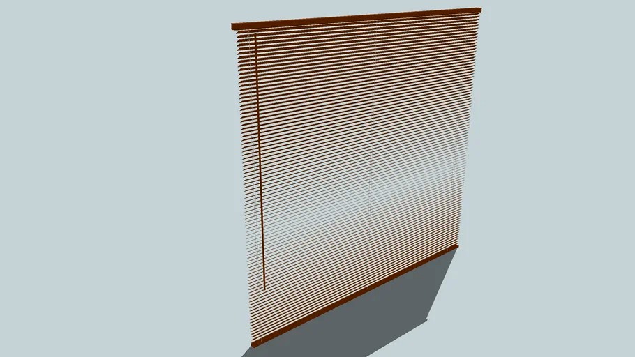 Wooden Window Blind 3d model