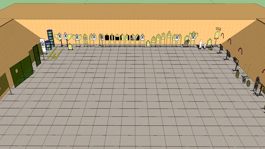 USPSA Stage Design Template 3d model
