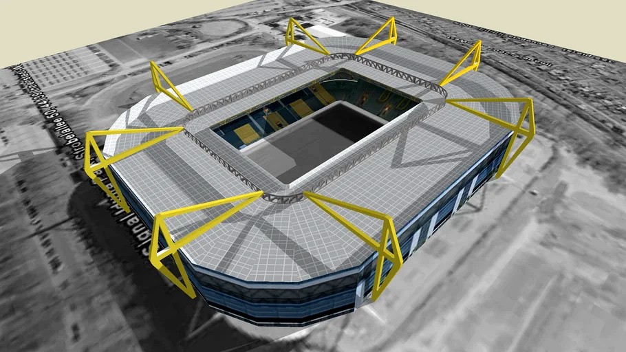 Signal Iduna Park ( Borussia Dortmund Stadium ) ' Westfalen ' 3d model