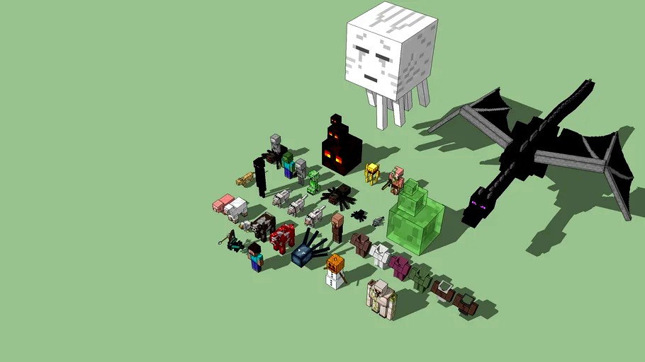 minecraft mobs (all) 3d model