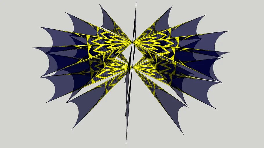 String Art Wings 3d model