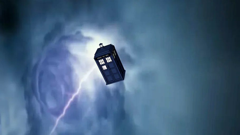 TARDIS in time vortex 3d model