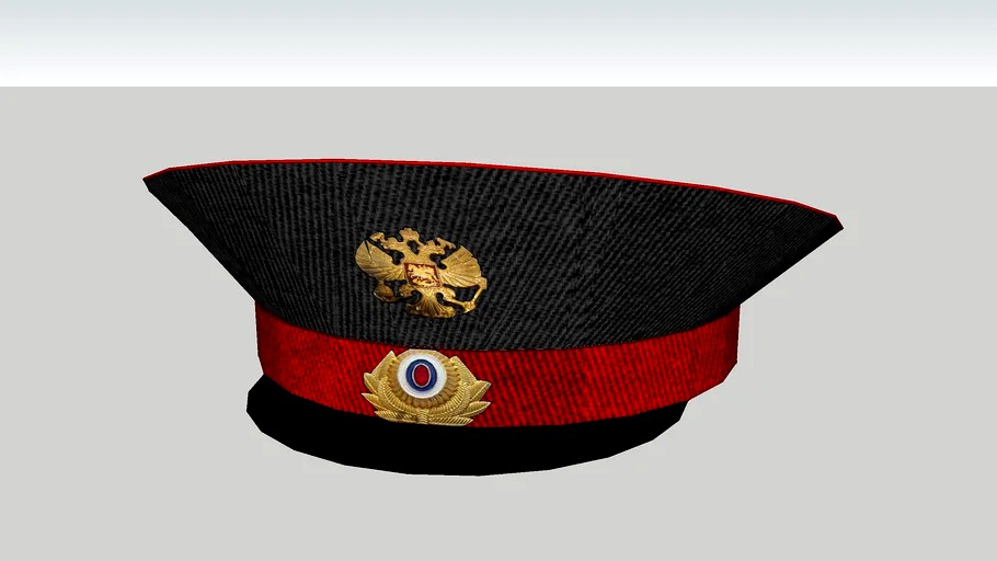Russian police cap 3d model