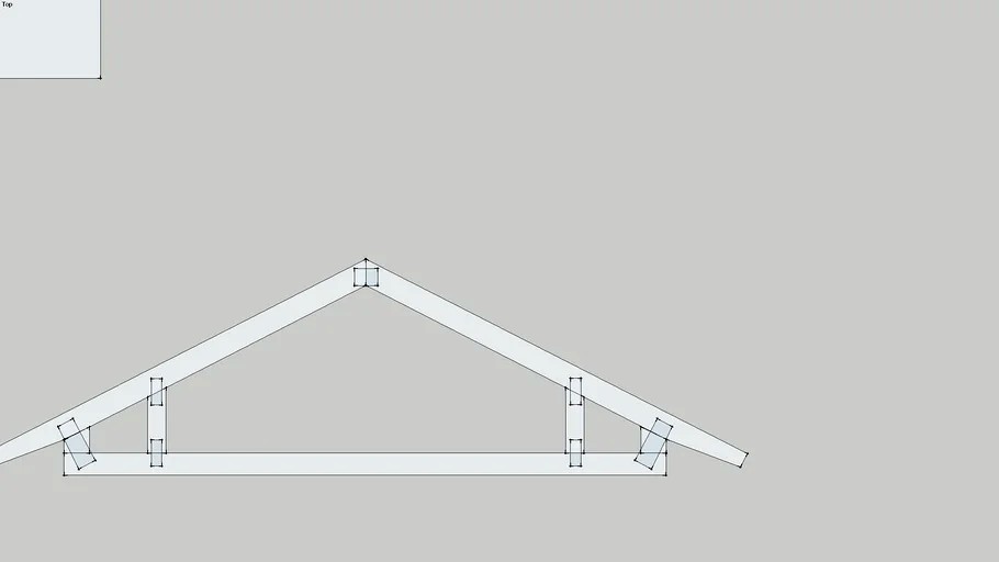 Takstol 27 grader 3d model