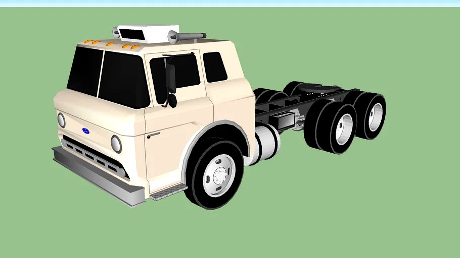 1974 FORD C 6000 SEMI TRUCK 3d model