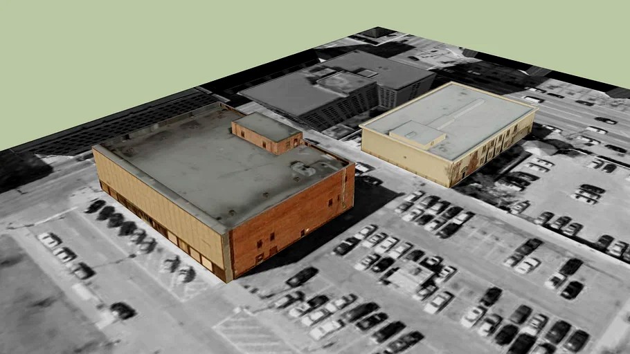 Broadway and Douglas buildings 3d model