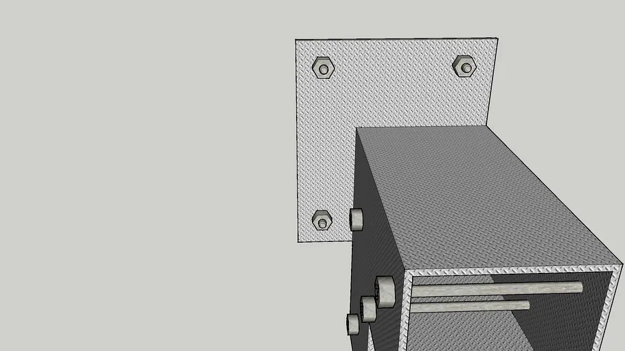 2 way 11' 3/4' beam connector/supporter with connection to stairs beam ...