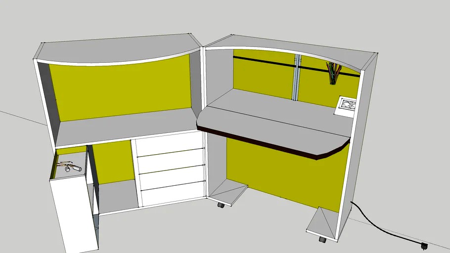 Collapsible workstation 3d model