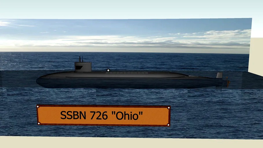 Ohio class submarine 3d model