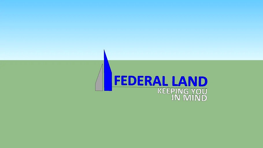 Federal Land Logo 3d model