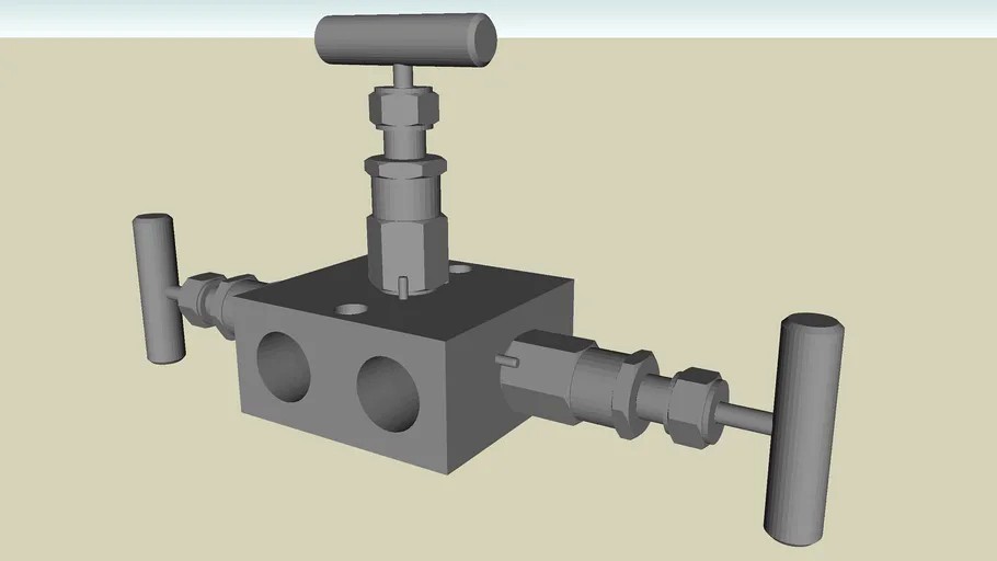 Manifolds - 3 Valve 3d model