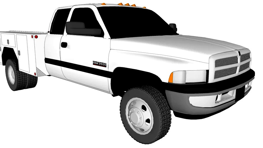 2001 Dodge Ram 3500 Service Truck Dually 3d model
