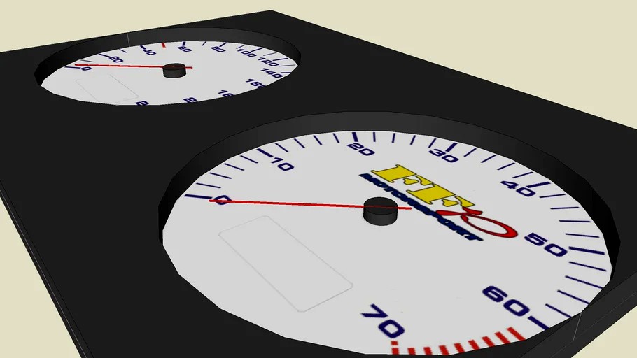 Car instrumentation 3d model