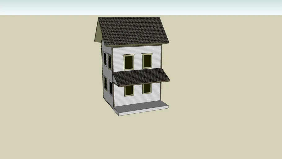 two story house in progress 3d model