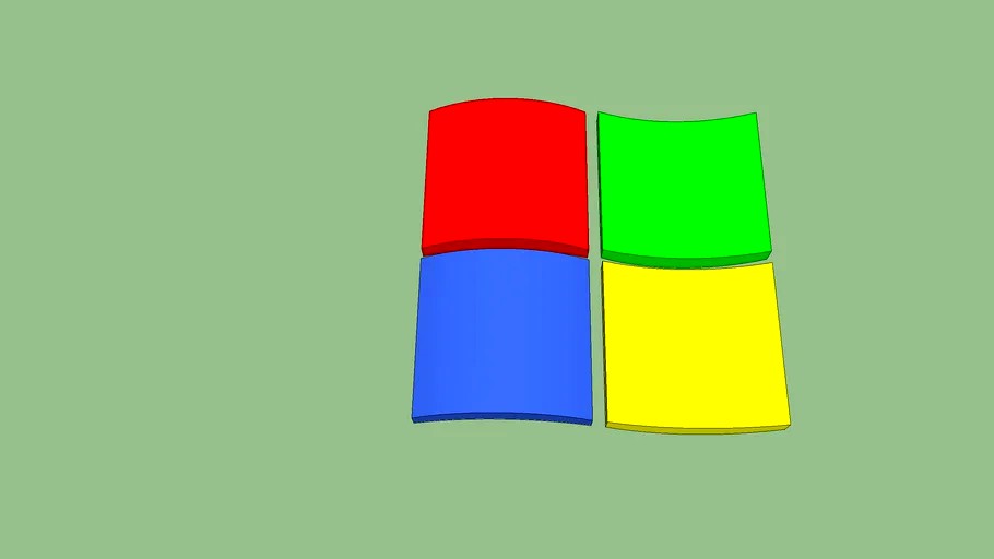windows logo 3d model