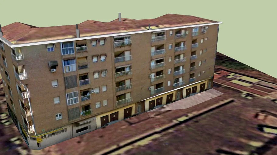 Edificio frente a la estación de autobuses de Linares 3d model