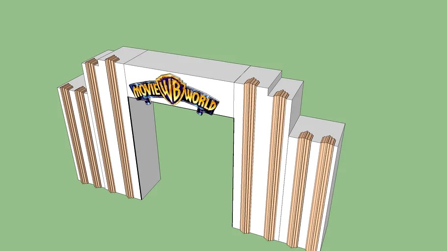 Movie World Sign 3d model
