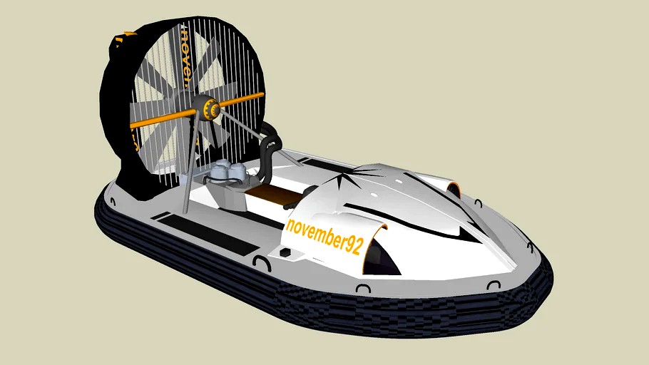 high speed hovercraft 3d model