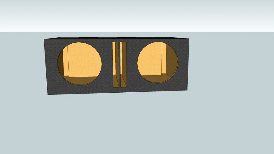 custom subwoofer box 3d model