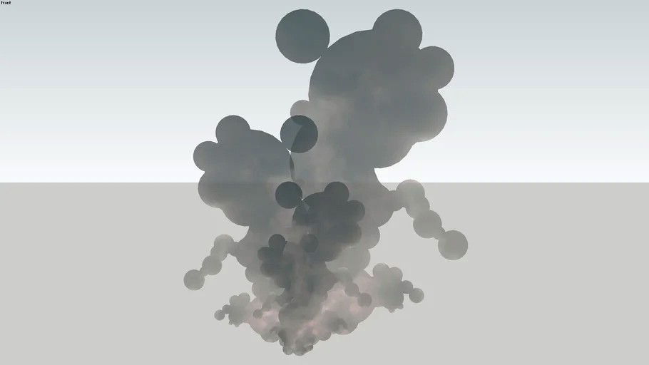 2D smoke 3d model