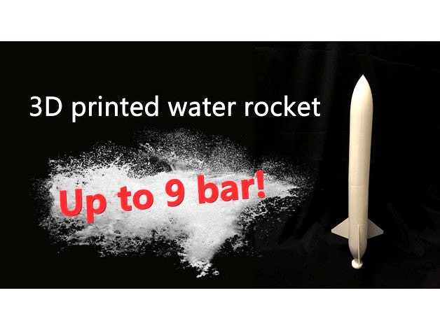 3D printed water rocket by SAIGA3D model