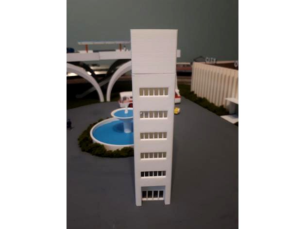Japanese High Rise #2 - N Scale by Stretch57 3d model