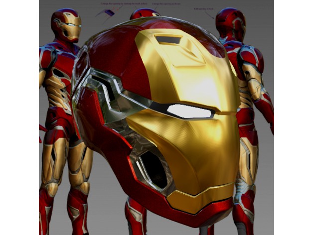Mark 80 Iron man Avengers Campus Inspired Helmet by Budwin 3d model
