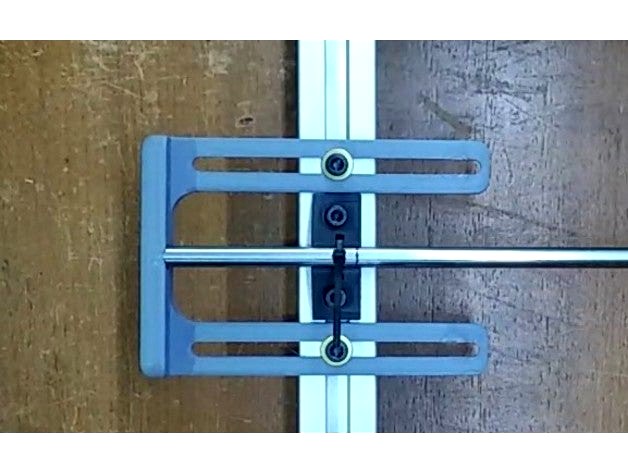 Pass-through 8mm linear guide Y axis suport and lock by brusque 3d model