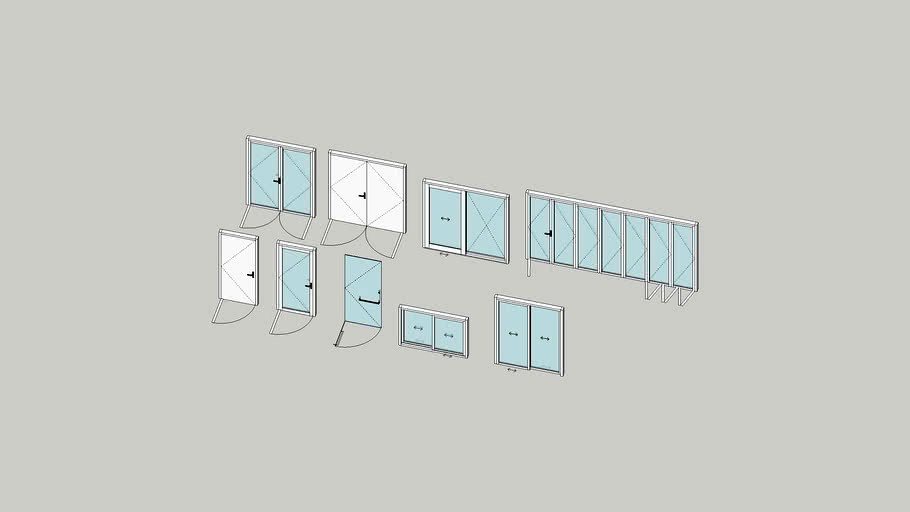 Dynamic Doors & Windows 3d model