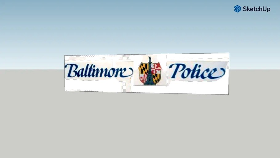 Baltimore City Police Decals 3d model