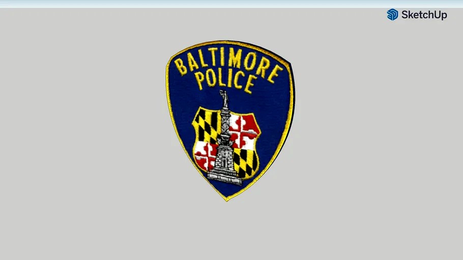 Baltimore Police Logo 3d model