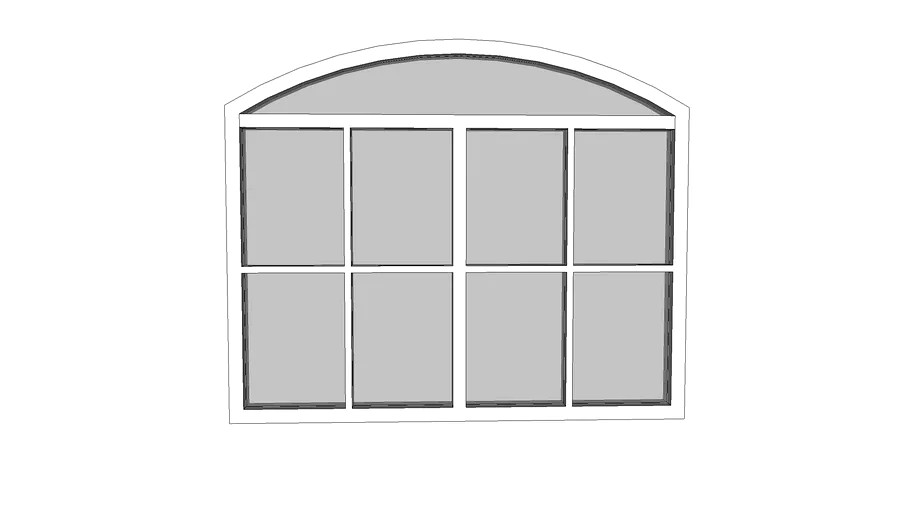 Arch round window 3d model