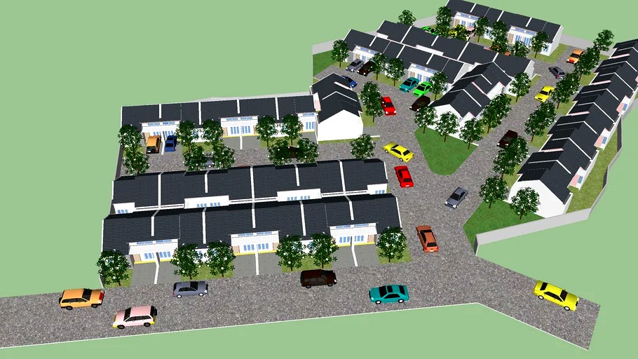 Site Plan Perumahan 3d model