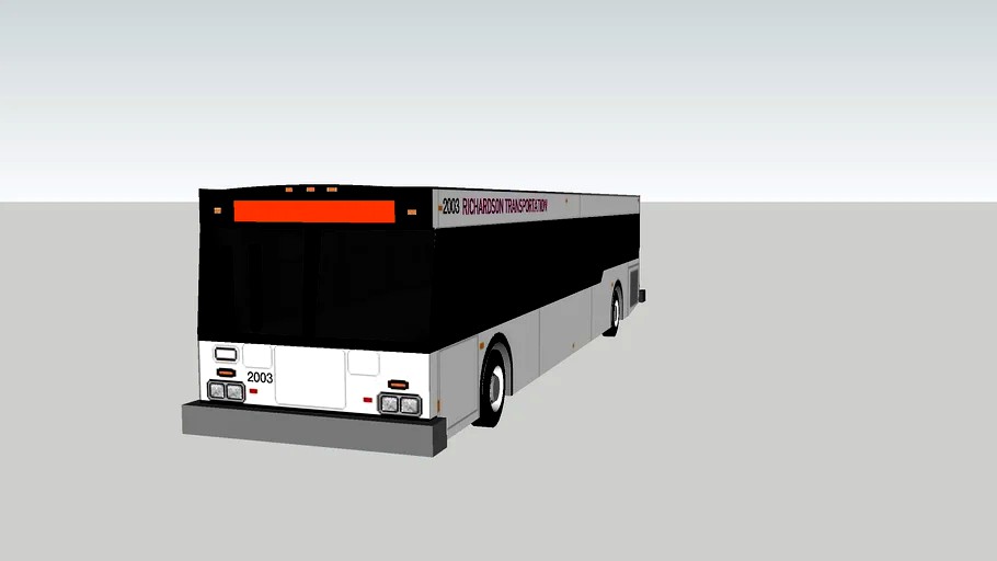1997 new flyer d40lf 3d model