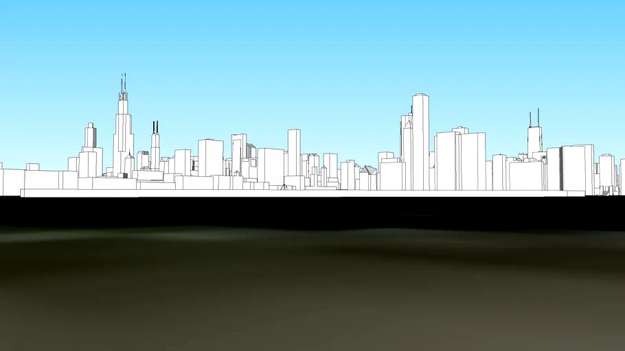 Chicago skyline 3d model