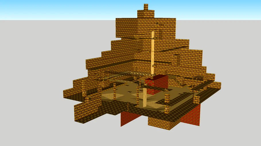 super mario 64 - pyramide 3d model