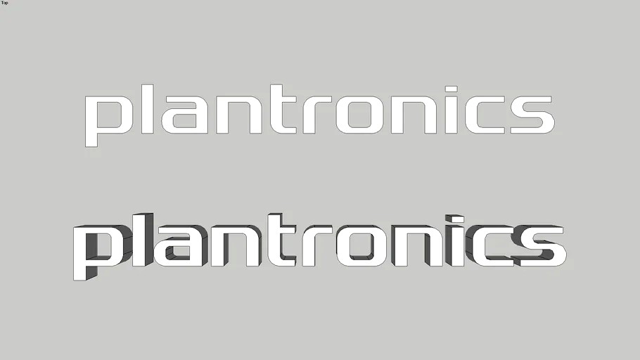 Plantronics vector logo 3d model