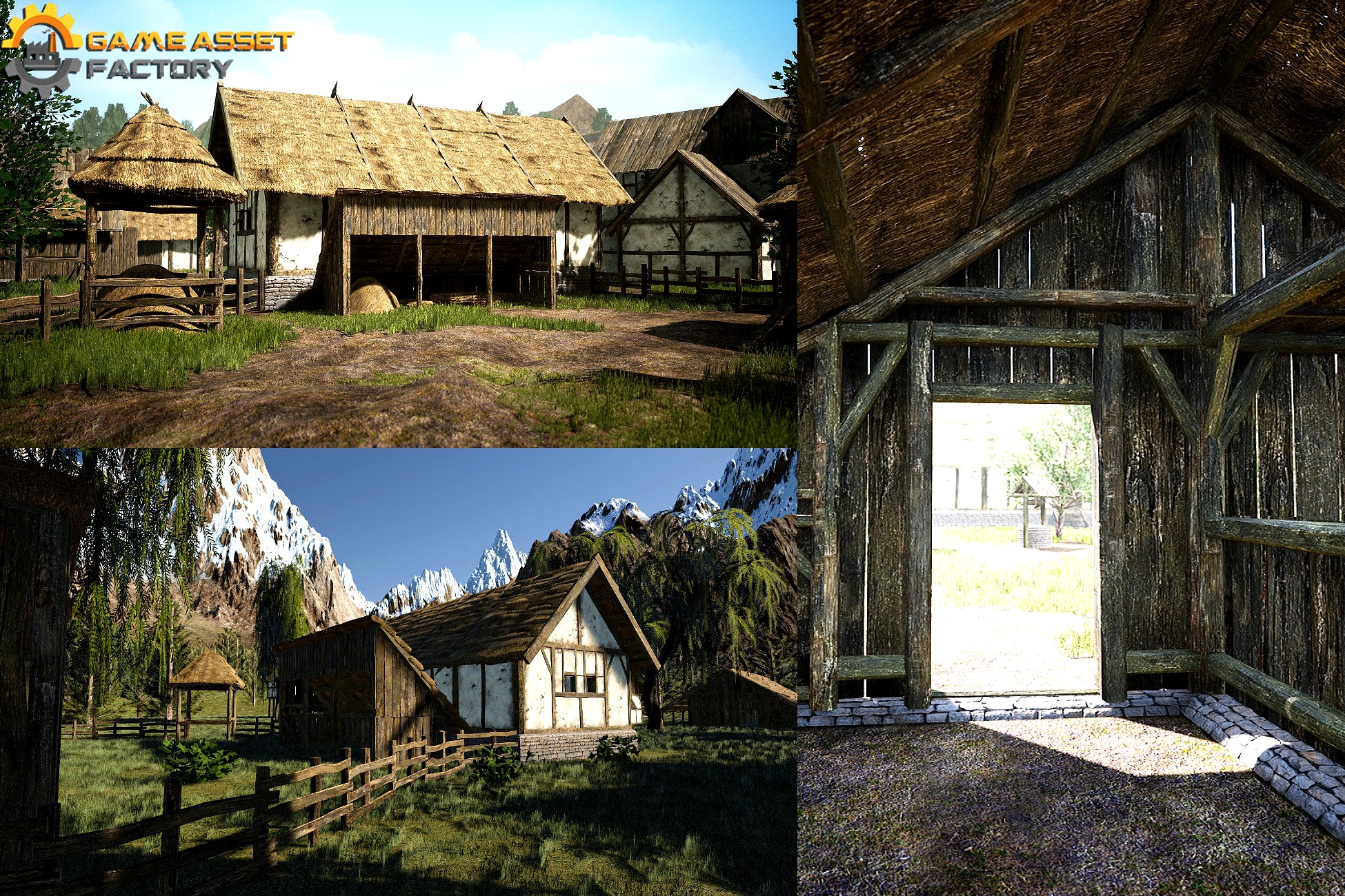 Medieval Farm Modular 3d model
