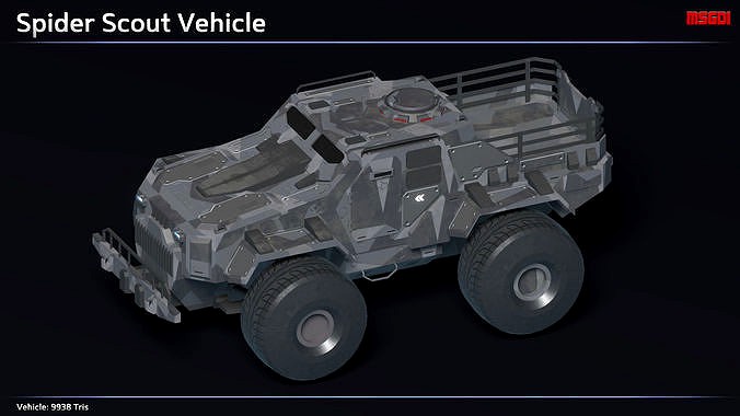Scifi Spider Scout Vehicle 3d model