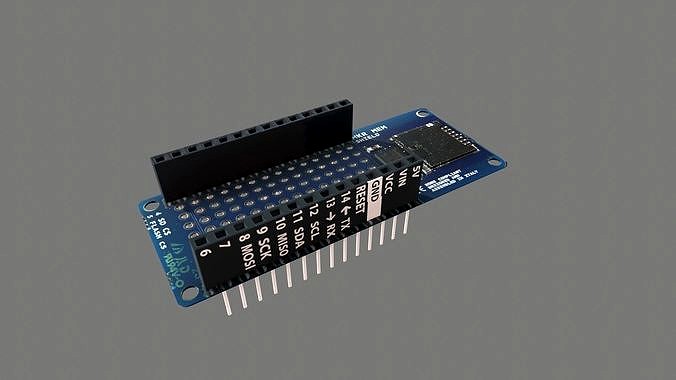 Arduino Mkr Mem Shield Circuit Board 3d model