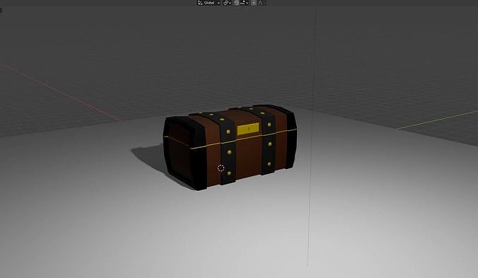 Simple Low Poly Chest 3d model