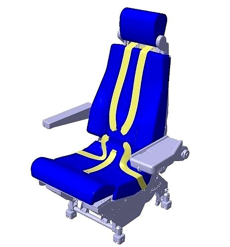 Detailed Pilot Seat 3d model
