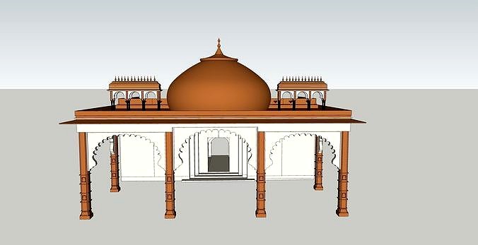 indian jodhpuri stone arch 3d modal model