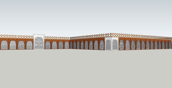 indian jodhpuri stone jali 3d modal model