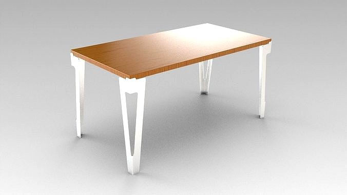 Simple universal sheet metal table leg and DXF for laser cutting 3d model