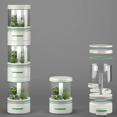 Sci-Fi Lab Hydroponic 3D model