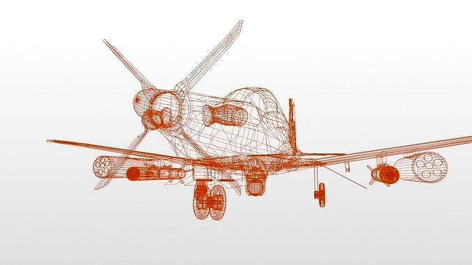 BEECHCRAFT - AT-6 Wolverine Light-Attack Aircraft 3d model