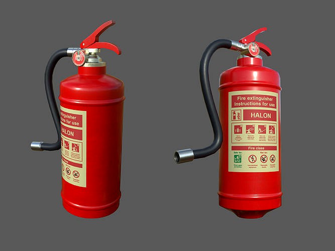 Fire extinguisher - Halon 3d model