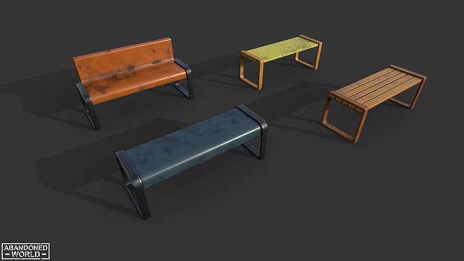 Benches Set 3d model
