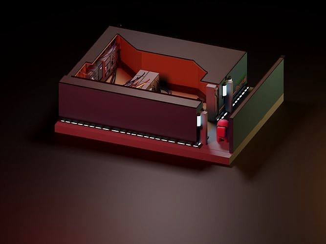 Among Us Electrical Room Diorama 3d model